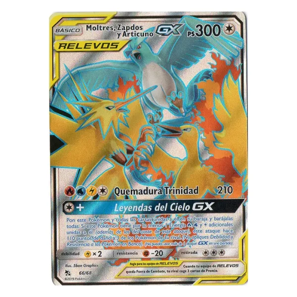 Moltres & Zapdos & Articuno GX (Full Art) - Hidden Fates (ESPAÑOL ...